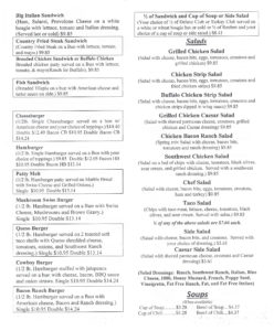 Online Menu - Jamie's Place